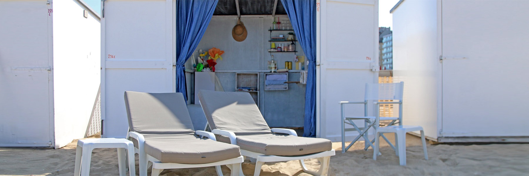 Strand Mood Beach te Knokke | Strandhuisjes | Strandcabines